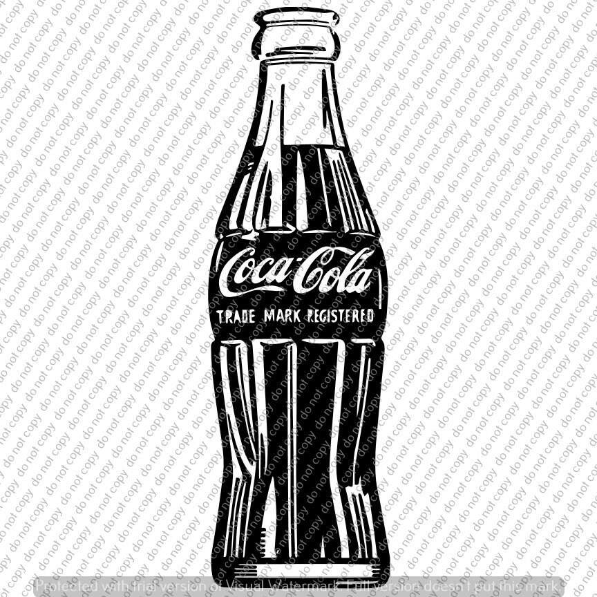 Coke Bottle SVG Cut File Instant Download Cricut Silhouette | Etsy