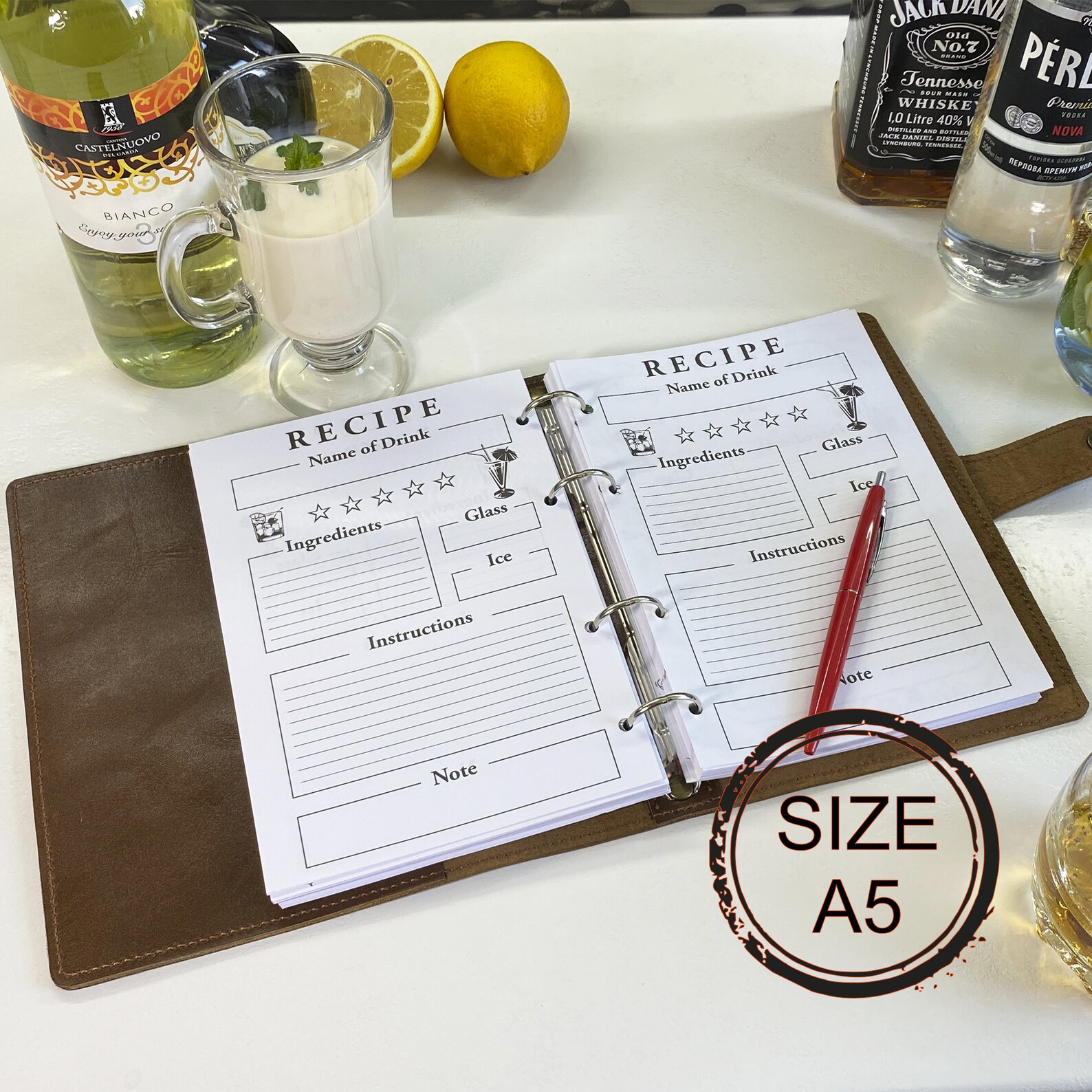 Personalized Mixology Cocktail Recipe Book Bartender Gift Bar | Etsy