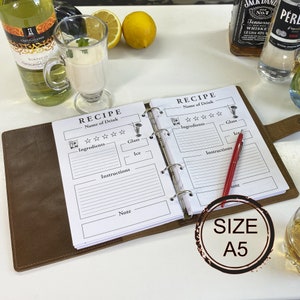 Personalized Mixology Cocktail Recipe Book Bartender Gift Bar | Etsy