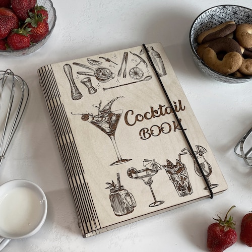 Bar Recipe Book Bartender Gift Personalized Groomsmen Gift for - Etsy