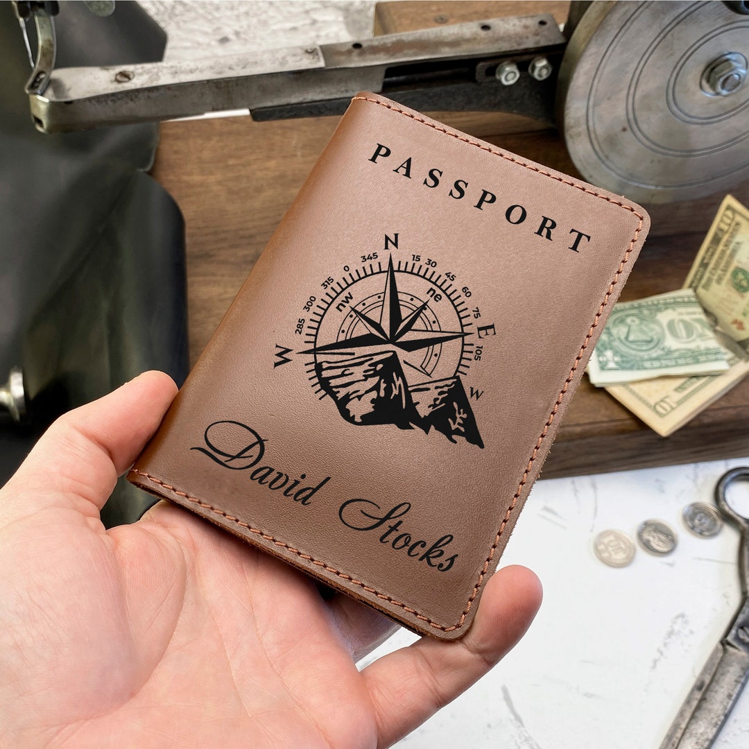 Leather Passport Holder Personalized for Men and Women, Leather ...