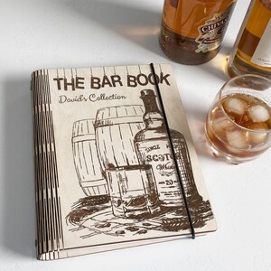 Cocktail Recipe Book Bartender Gift Bar Recipe Book Gift for Him Blank ...
