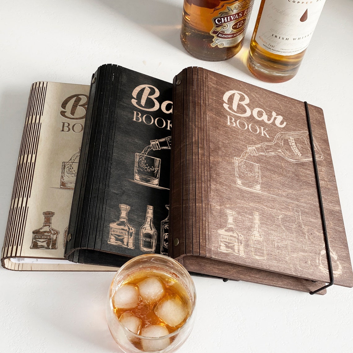 Bar Recipe Book Bartender Gift Personalized Groomsmen Gift for | Etsy