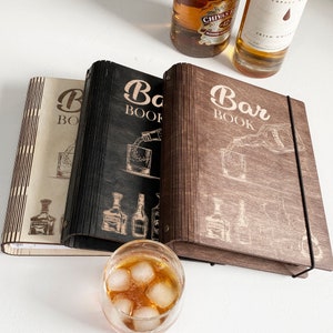 Bar Recipe Book Bartender Gift Personalized Groomsmen Gift for - Etsy