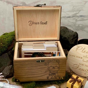 Personalized Wooden Baby Memory Box Engraved Baby Box Newborn Keepsake ...