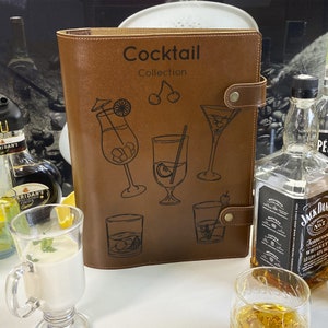 Personalized Mixology Cocktail Recipe Book, Bartender Gift Bar Recipe ...