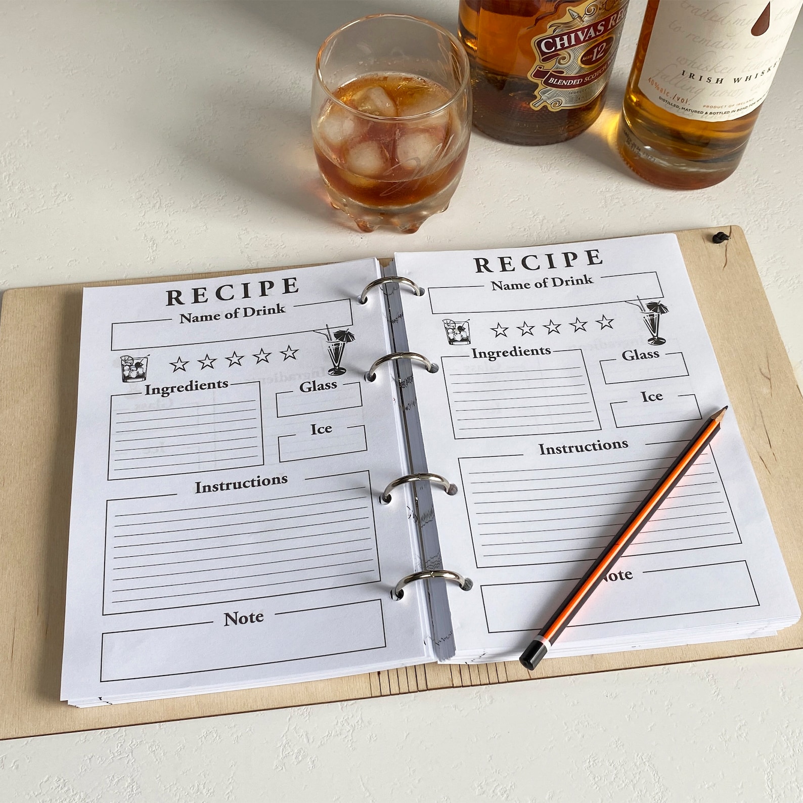 Bar Recipe Book Bartender Gift Personalized Groomsmen Gift for - Etsy