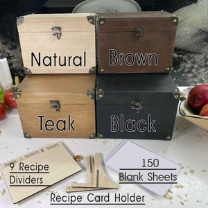 Personalized Wooden Cocktail Recipe Box Custom Bartender Gifts, Cooking ...