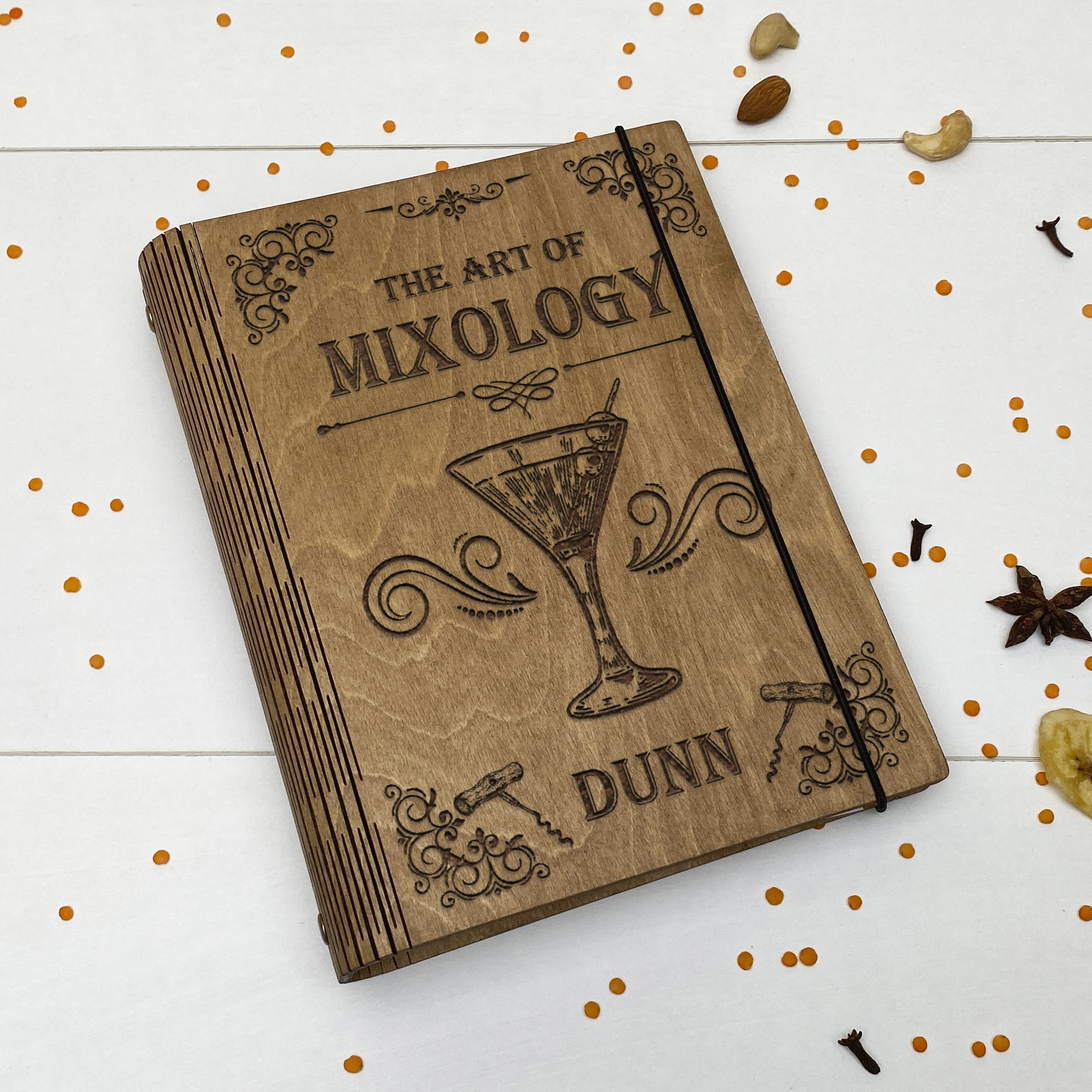 Custom Wooden Cocktail Recipe Book Eco Friendly Cooking Gift - Etsy UK