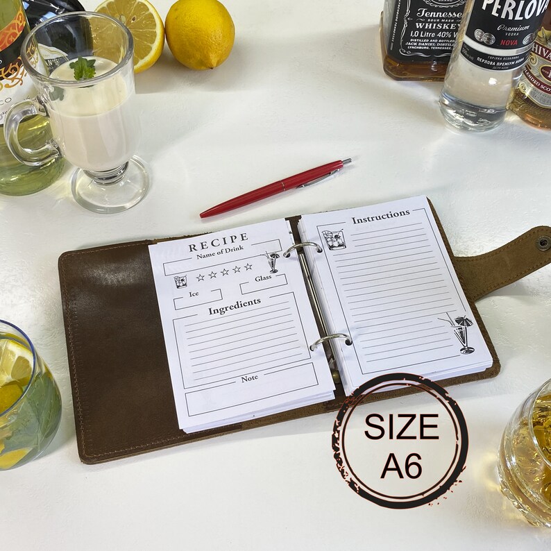 Personalized Mixology Cocktail Recipe Book Bartender Gift Bar | Etsy