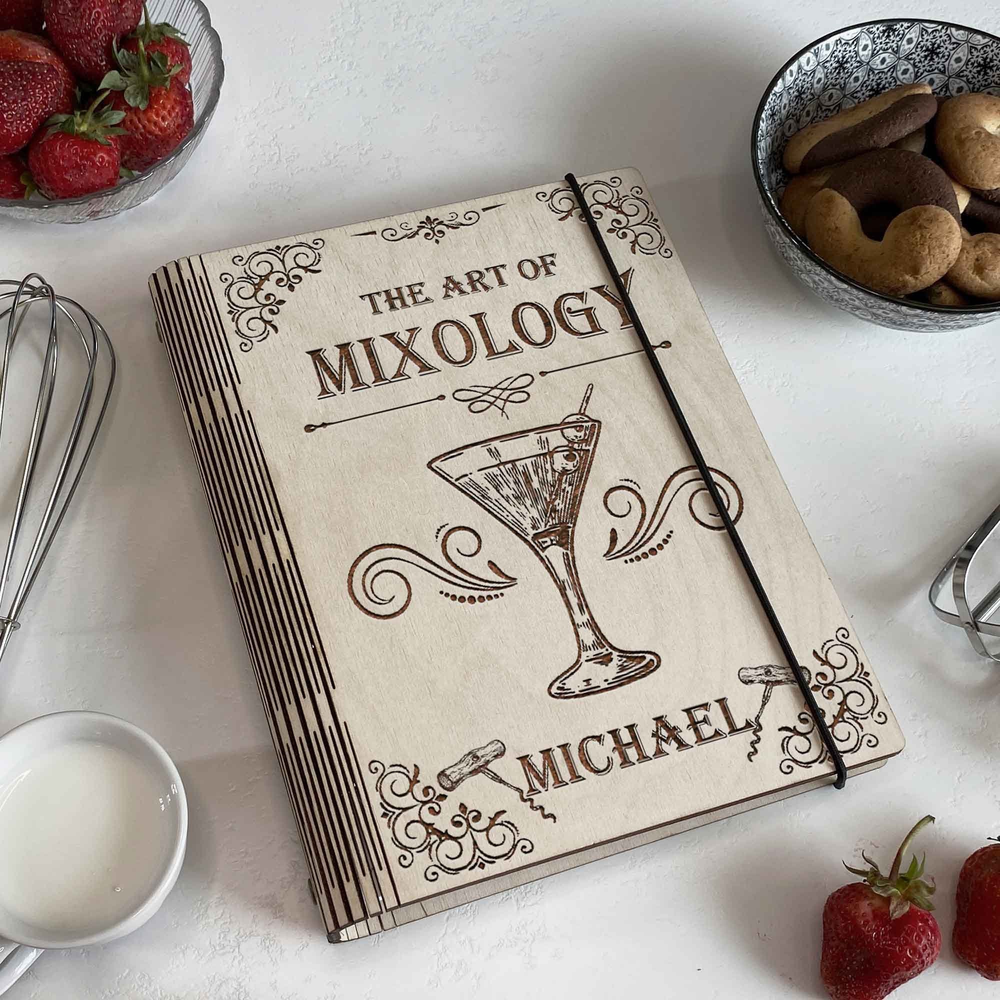 Custom Wooden Cocktail Recipe Book Eco Friendly Cooking Gift - Etsy UK