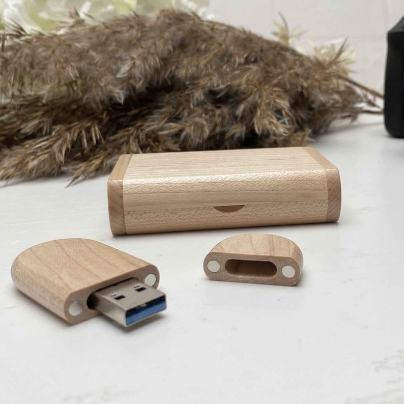 Custom Memory Wooden USB Flash Drive Personalized Engraved Box, Walnut ...