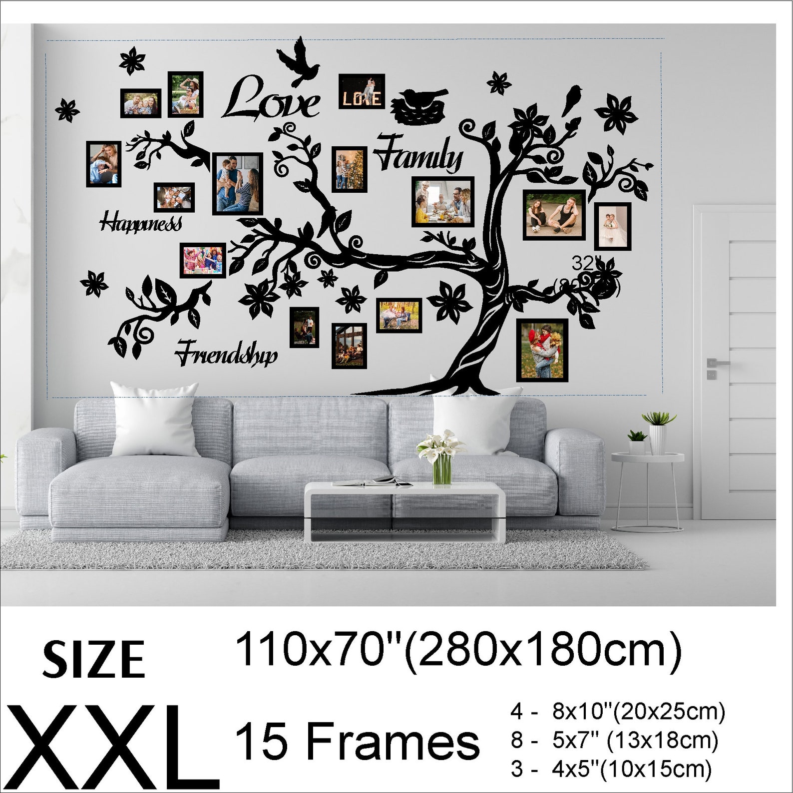 Customizable Wooden Family Tree Wall Art: Preserve Your Precious ...