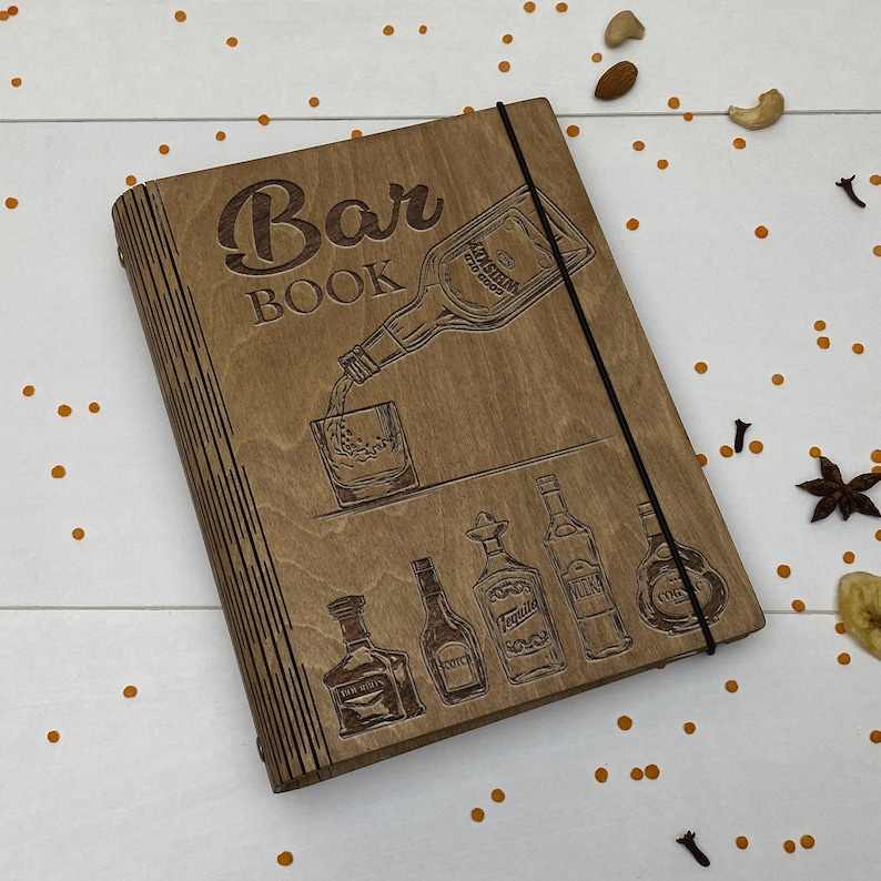 Bar Recipe Book Bartender Gift Personalized Groomsmen Gift for - Etsy