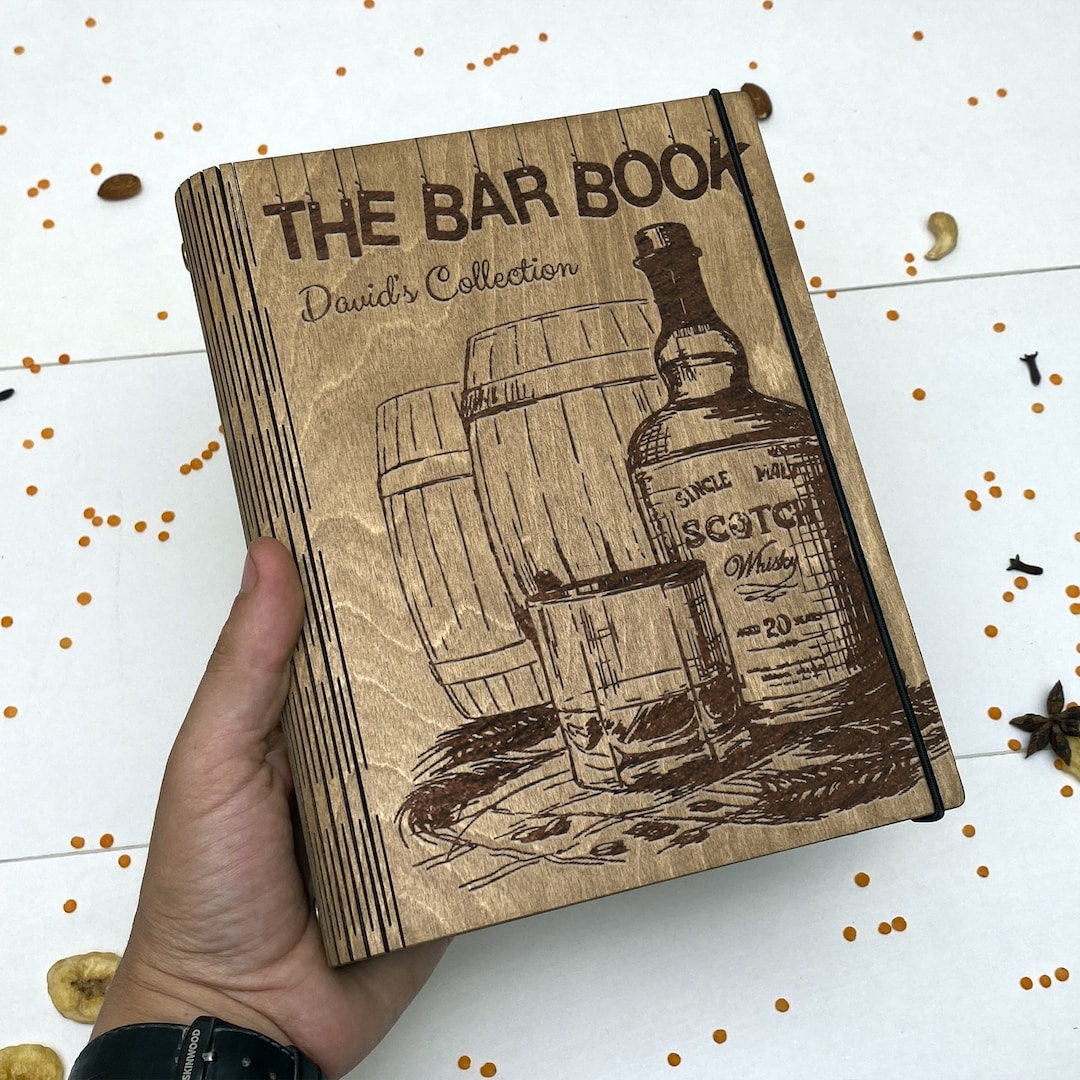 Cocktail Recipe Book Bartender Gift Bar Recipe Book Gift for Him Blank ...
