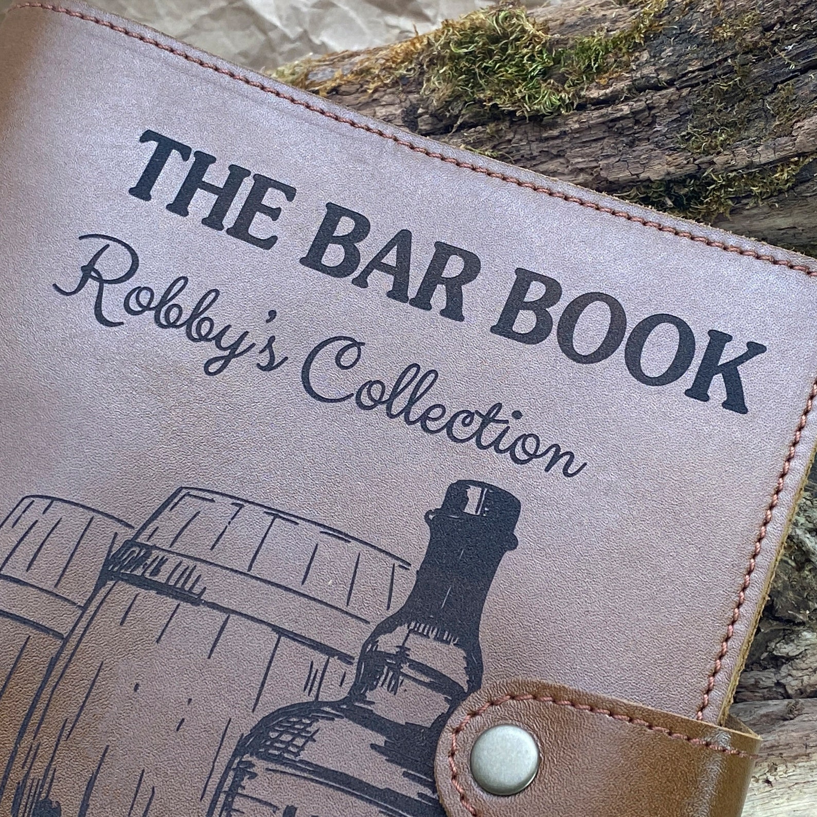 Custom Leather Cocktail Recipe Book Bartender Gift Bar Recipe Book Gift ...