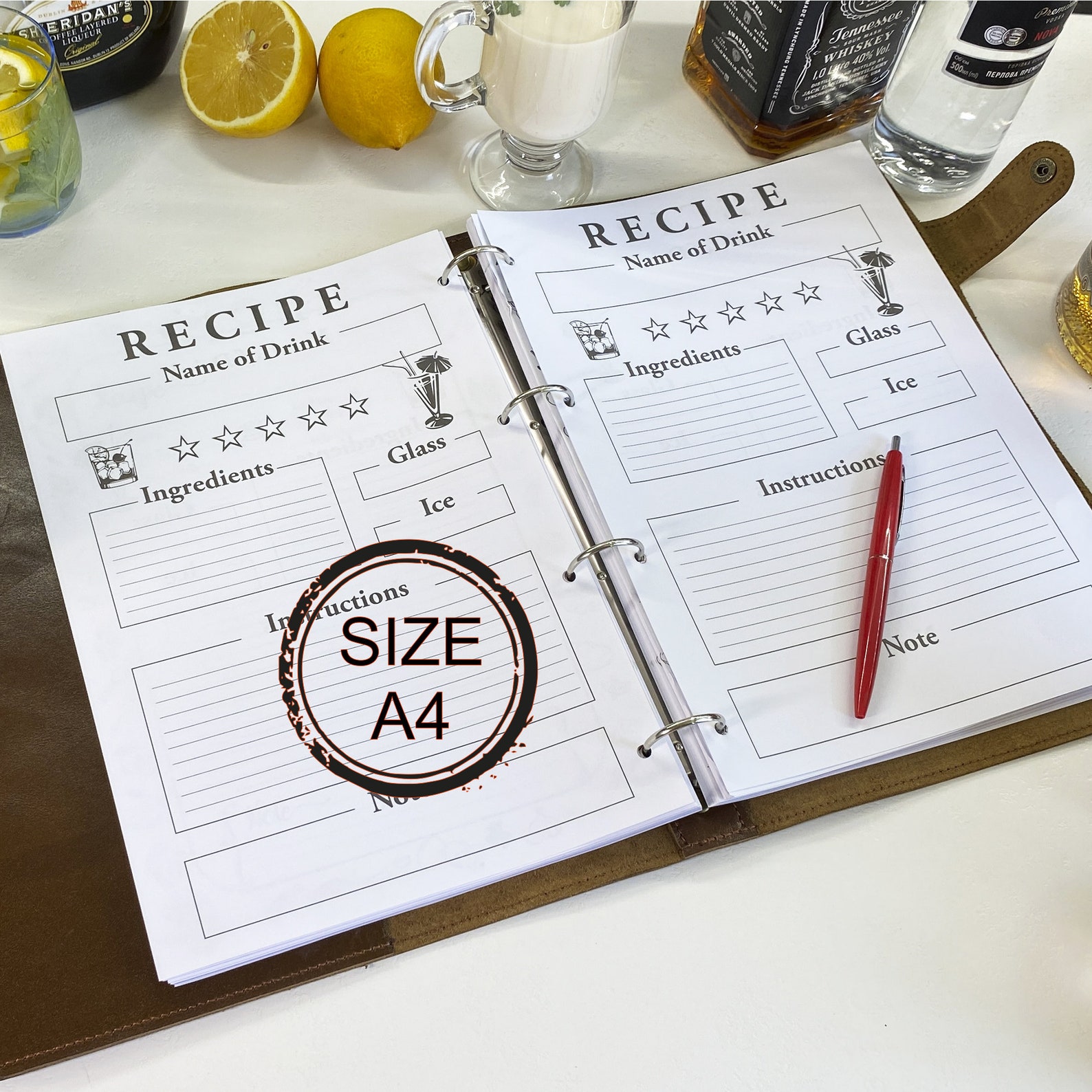 Personalized Mixology Cocktail Recipe Book Bartender Gift Bar | Etsy