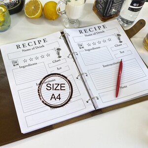 Personalized Mixology Cocktail Recipe Book Bartender Gift Bar | Etsy