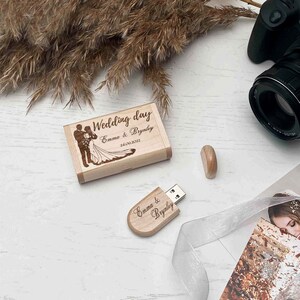Custom Wooden Wedding USB Flash and Memory Gift Box, Custom Wood USB ...