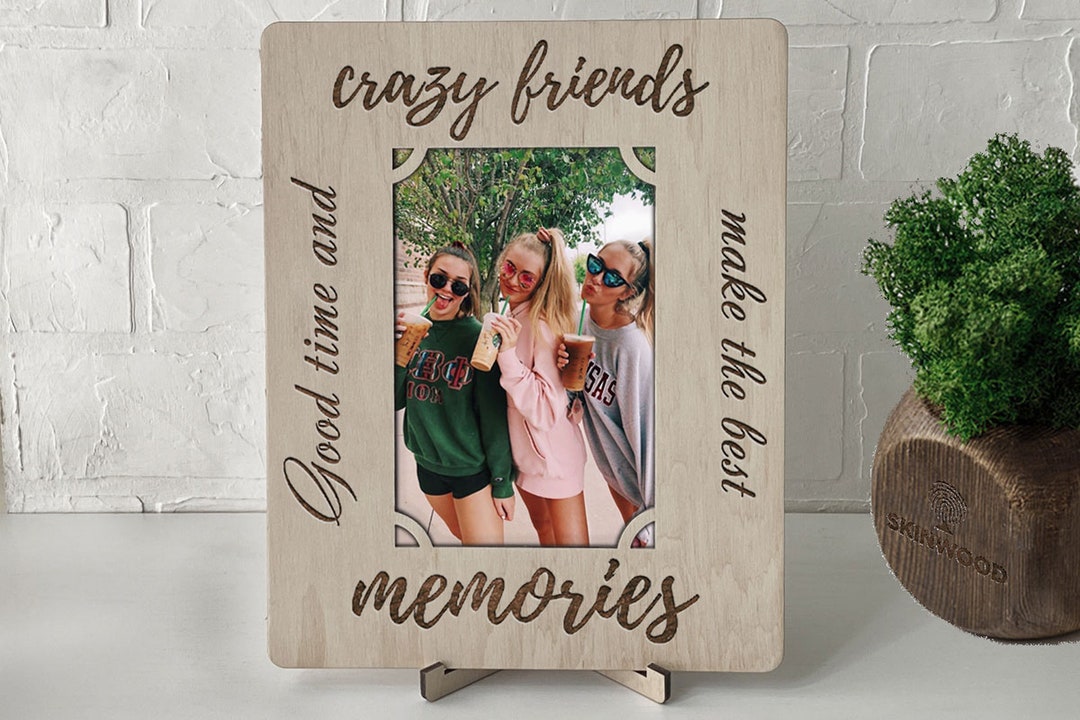 Wood Frame Best Friend Gift Custom Photo Frame Christmas Gift for Best ...