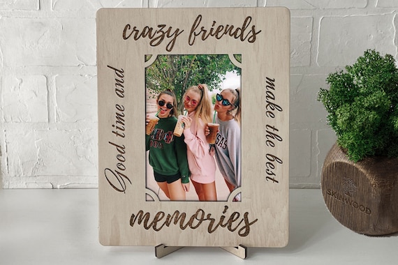 Wood Frame Best Friend Gift Custom Photo Frame Christmas Gift | Etsy