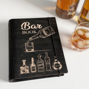 Bar Recipe Book Bartender Gift Personalized Groomsmen Gift for Barmen ...