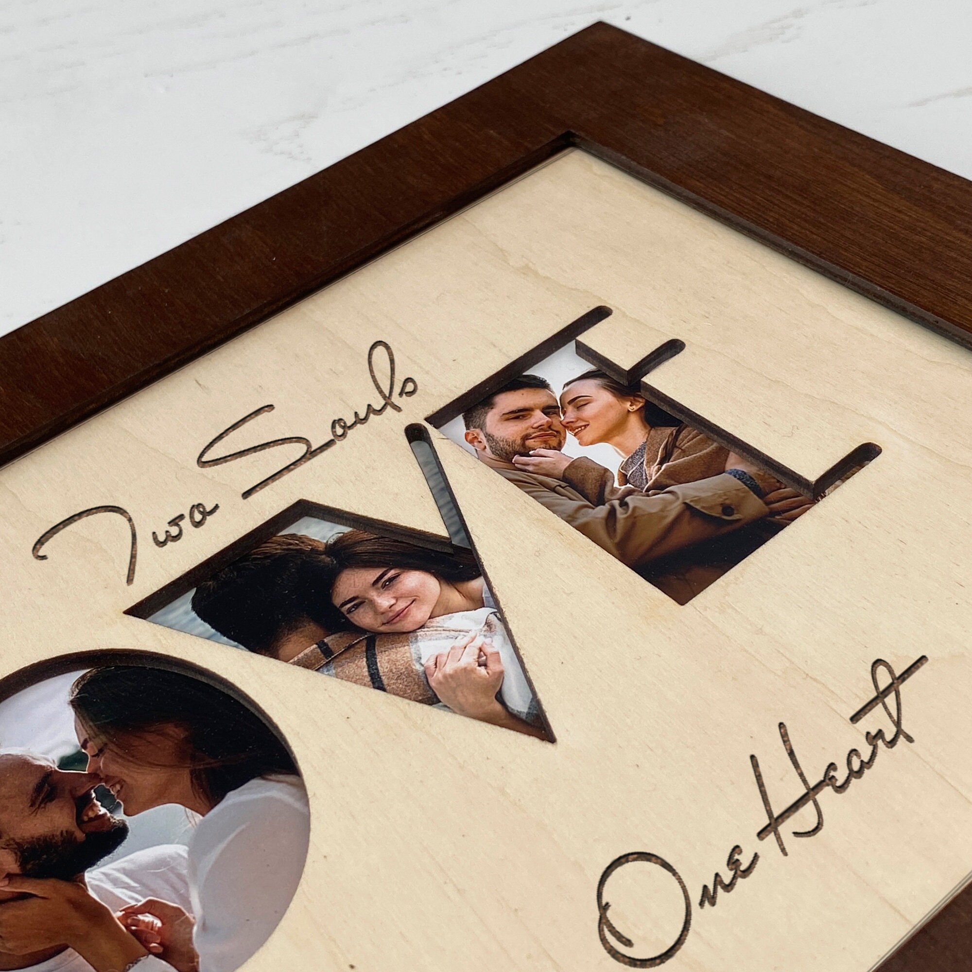 Personalized Couple Photo Frame, Birch Plywood Anniversary Gift - Etsy