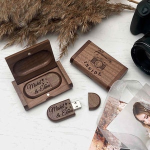 Wooden USB Stick Wood USB Flash Drive Engraved With Logo or Text ...