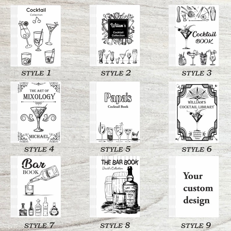 Custom Wooden Cocktail Recipe Book Eco Friendly Cooking Gift - Etsy