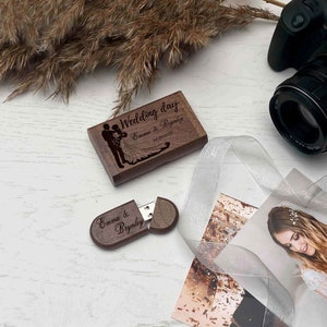 Custom Wooden Wedding USB Flash and Memory Gift Box, Custom Wood USB ...