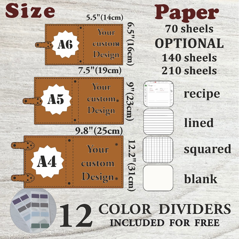 Personalized Recipe Book Blank Binder Bridesmaid Gifts Leather - Etsy