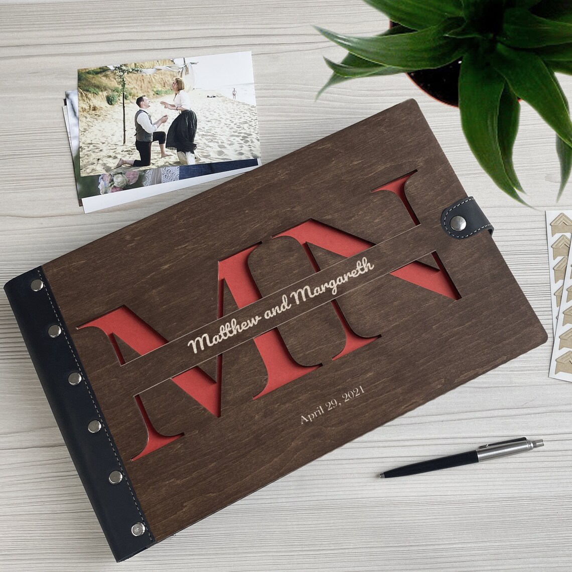 Personalized Wood Album Rustic Photo Album Sweet Memories | Etsy