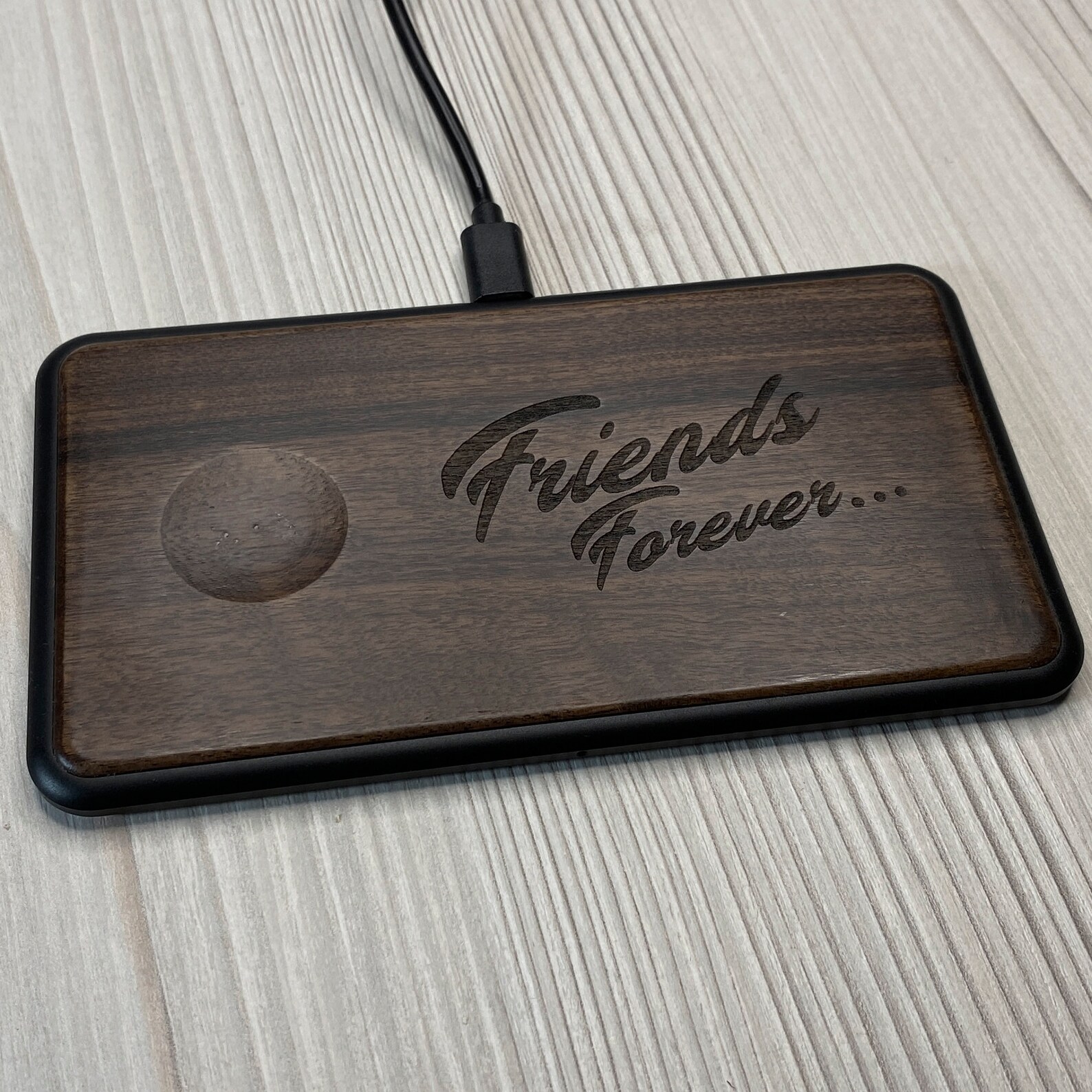 Personalized Wood Dual Wireless Charger Qi Tech Gifts for - Etsy Canada