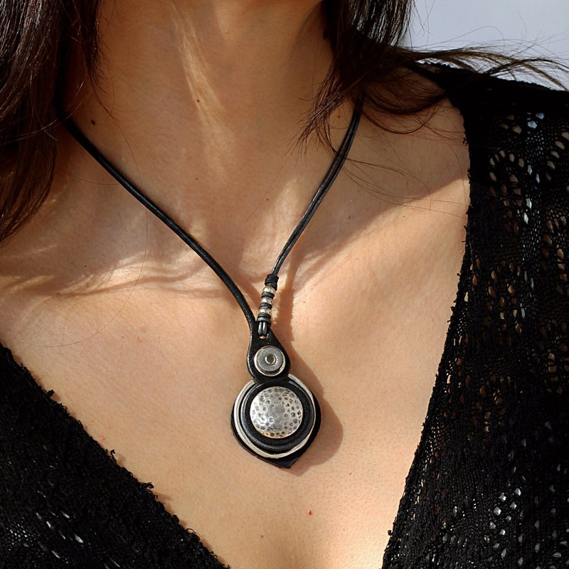 Leather Necklace - Etsy