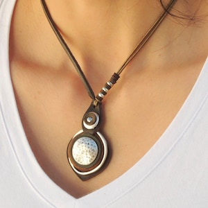 Leather Jewelry, Leather Necklace for Women, Boho Necklace, Unique ...