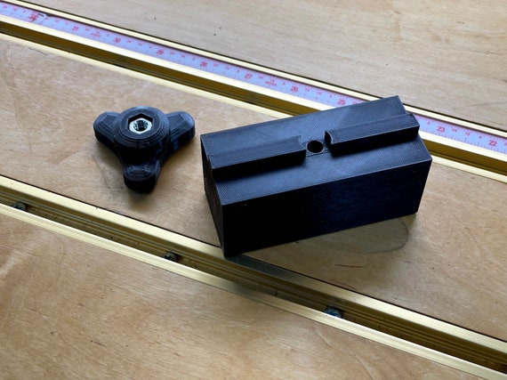 T-track stop block with knob 3D Printed | Etsy