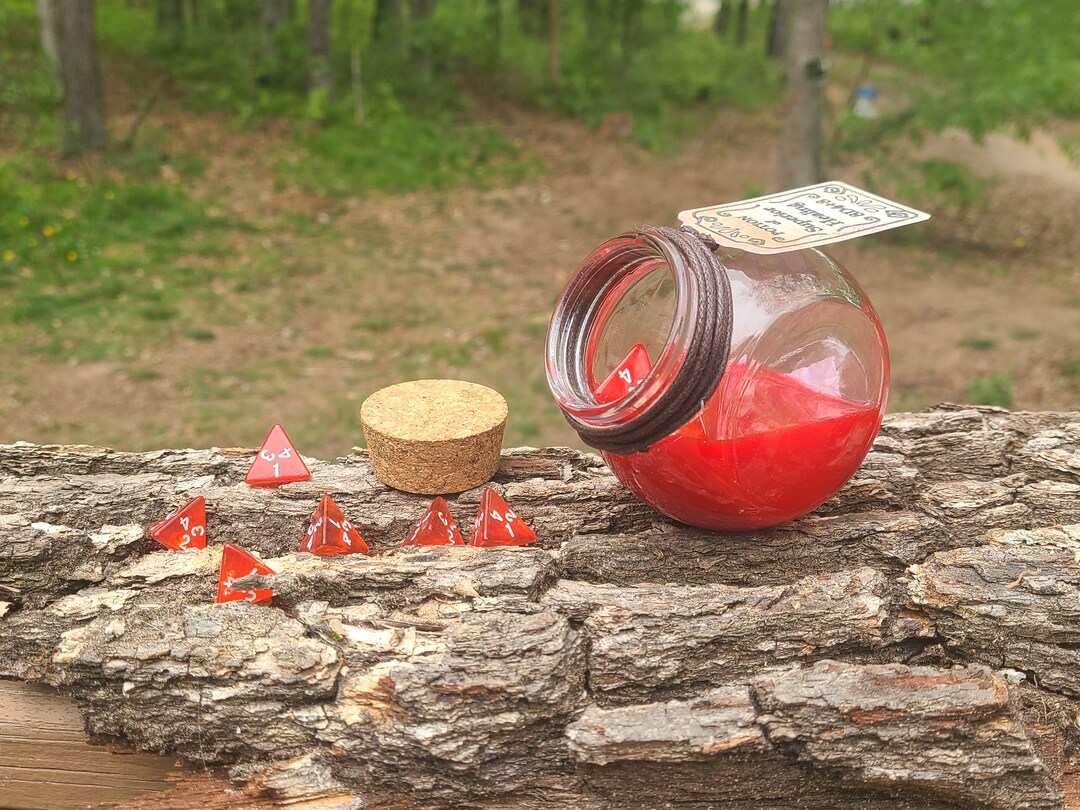 2 Way Standing Table Top Potion Bottle With Dice - Etsy