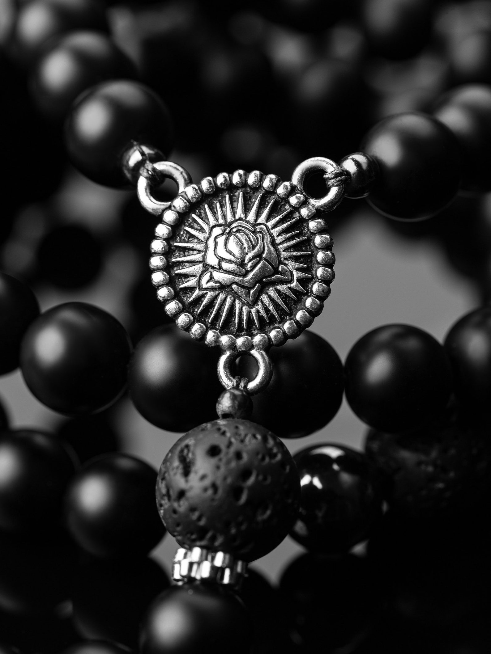 Shungite Rosary for Catholic, Black Rosary 10mm, Catholic Prayer Rope ...