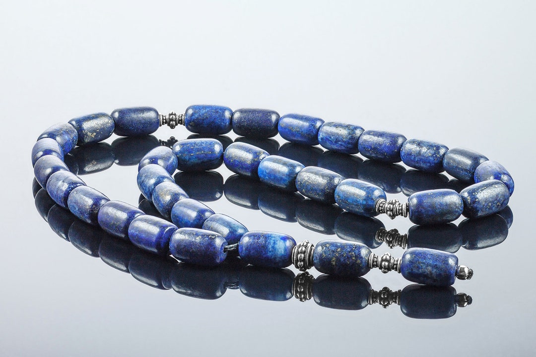 Greek Prayer Rope 33 Beads, Orthodox Lapis Lazuli Rosary, Unique ...