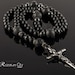 Men's Genuine Shungite Rosary, Catholic Rosaries, Prayer Necklace, Dad ...