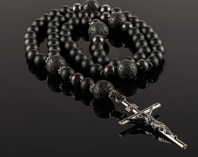 Men's Genuine Shungite Rosary Catholic Rosaries Prayer | Etsy