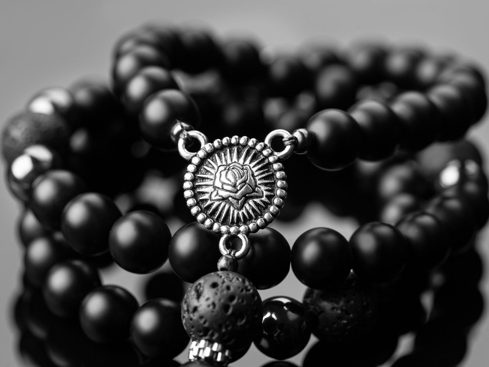 Shungite Rosary for Catholic, Black Rosary 10mm, Catholic Prayer Rope ...