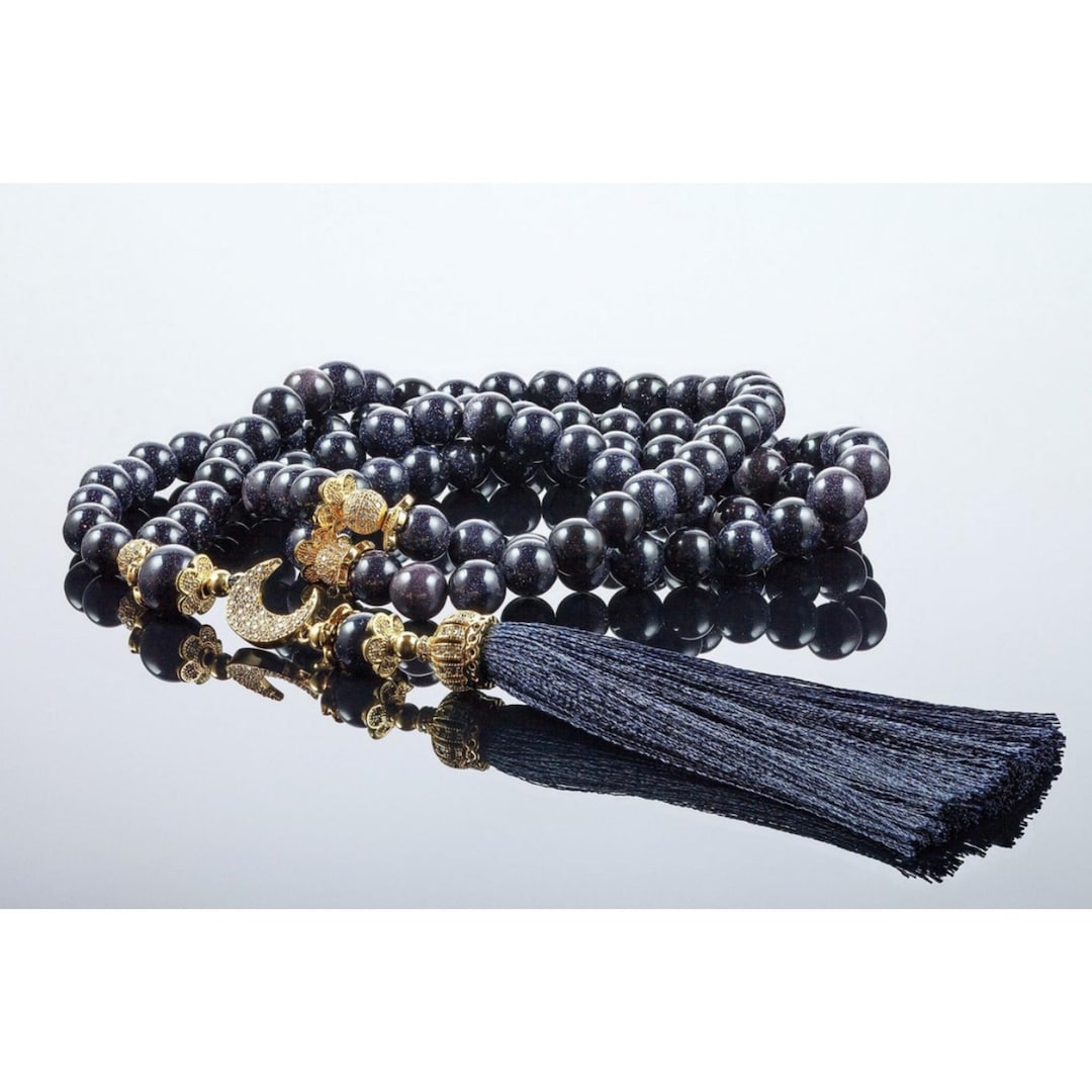 Aventurine Tasbih 99 Names of Allah, Muslim Prayer Beads Gift for Dad ...