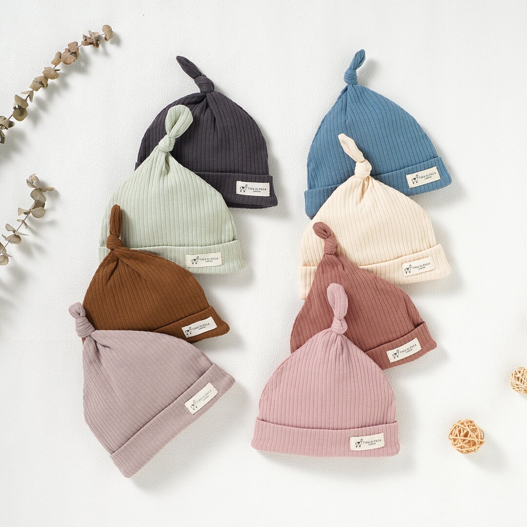 Tiny Alpaca | Organic Natural Cotton Baby Hat | 0-6 Months | Gender ...