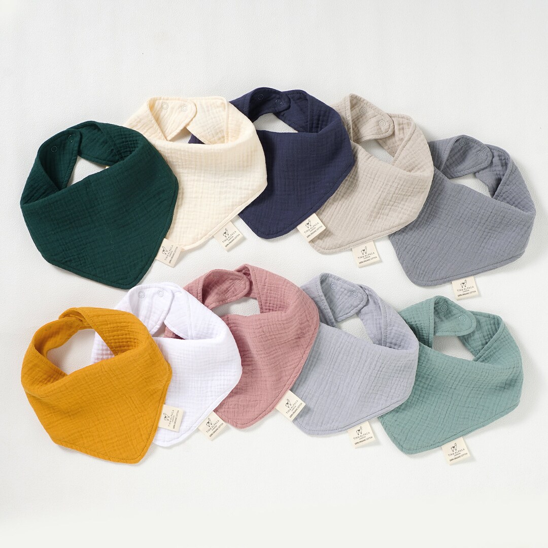Tiny Alpaca | Organic Natural Cotton Baby Bib | 0-1 Year | Gender ...