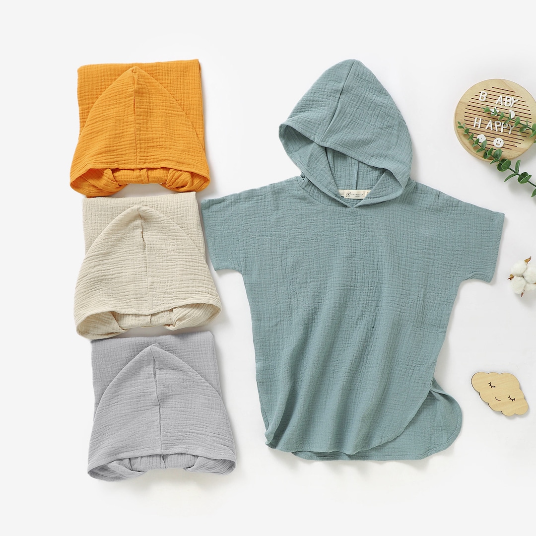 Tiny Alpaca | Cotton Baby Muslin Poncho | 68x68 Cm | Gender Neutral ...