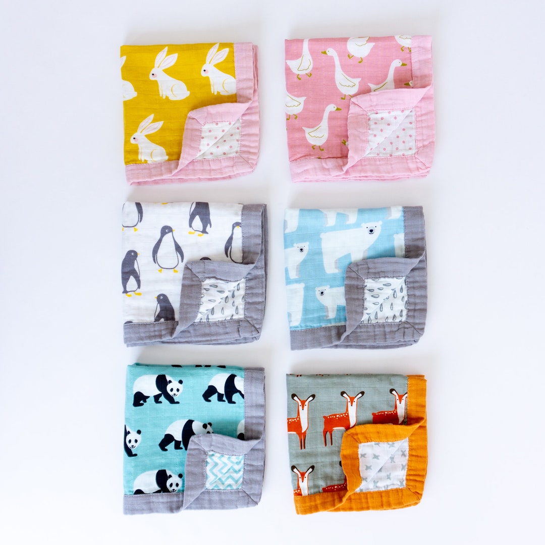 Tiny Alpaca | Organic Cotton Muslin | Baby Comforter, Security Blanket ...