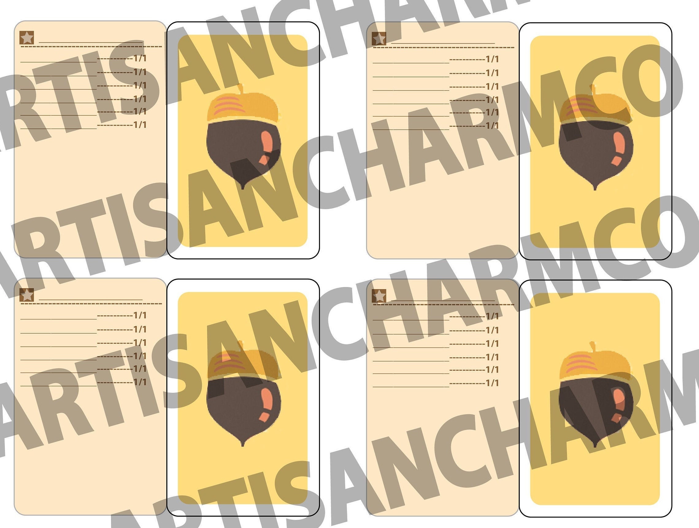 DIY Recipe Card Animal Crossing Inspired - Etsy