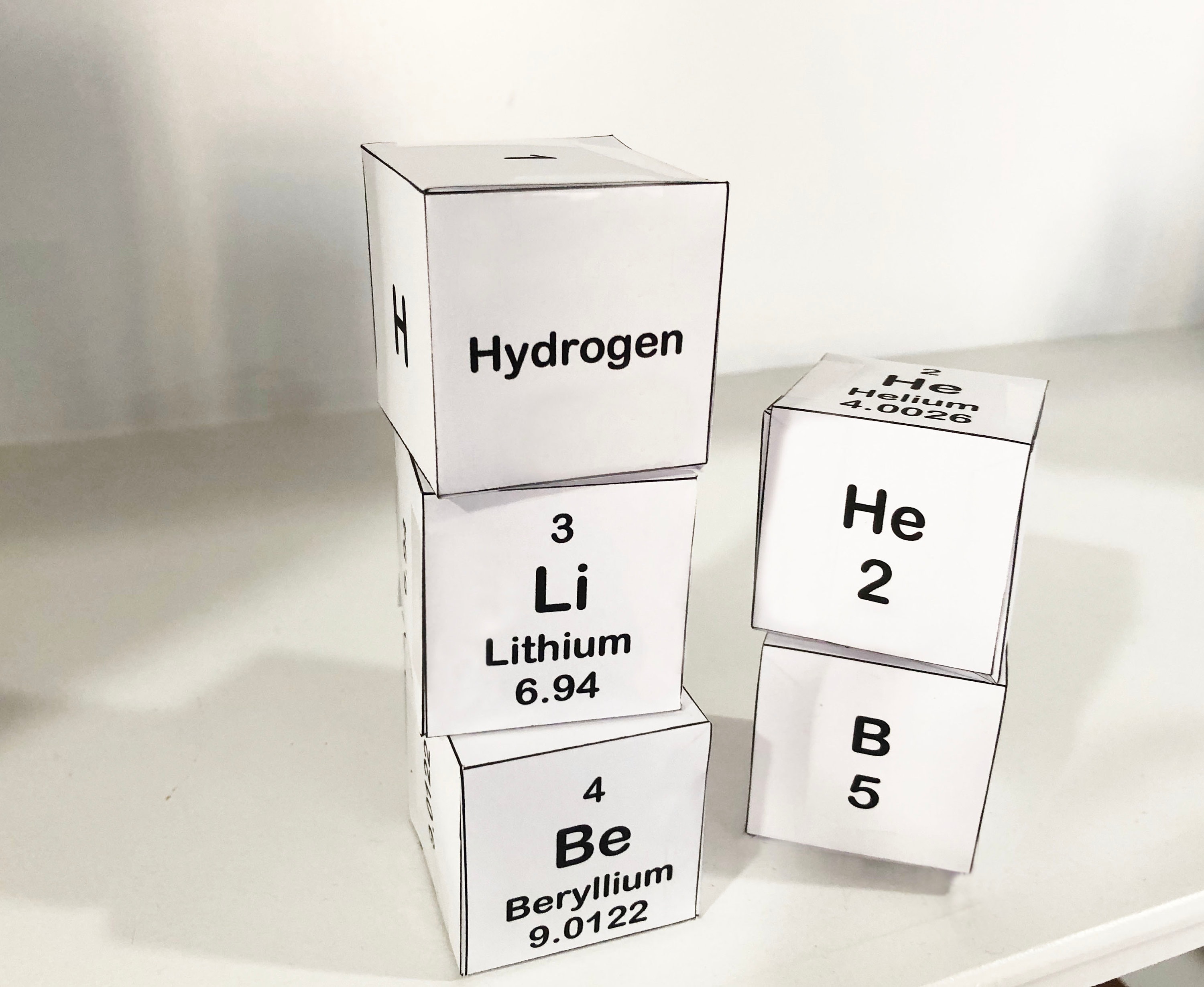 Periodic Table of Elements Cube Cut Outs - Etsy