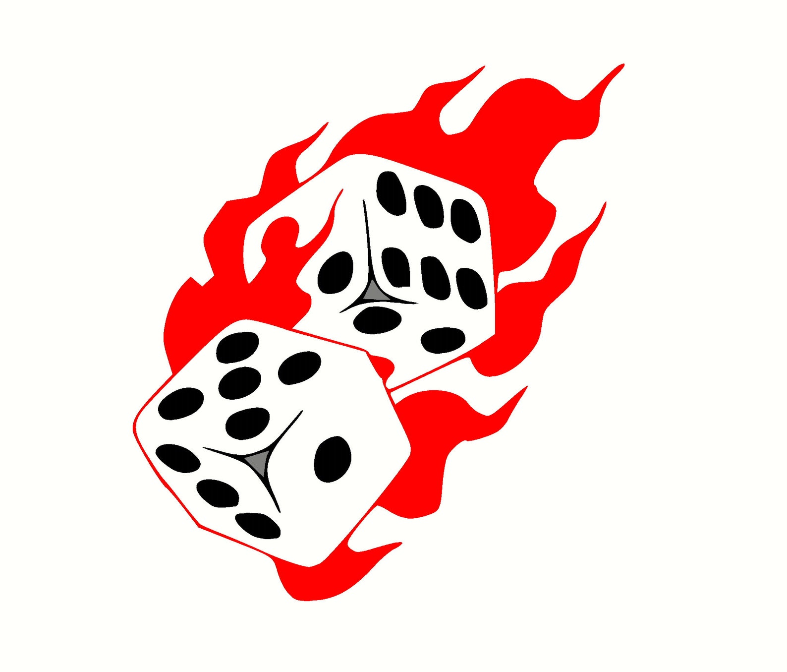 Flaming Dice Decal Sticker Vinyl Decal - Etsy